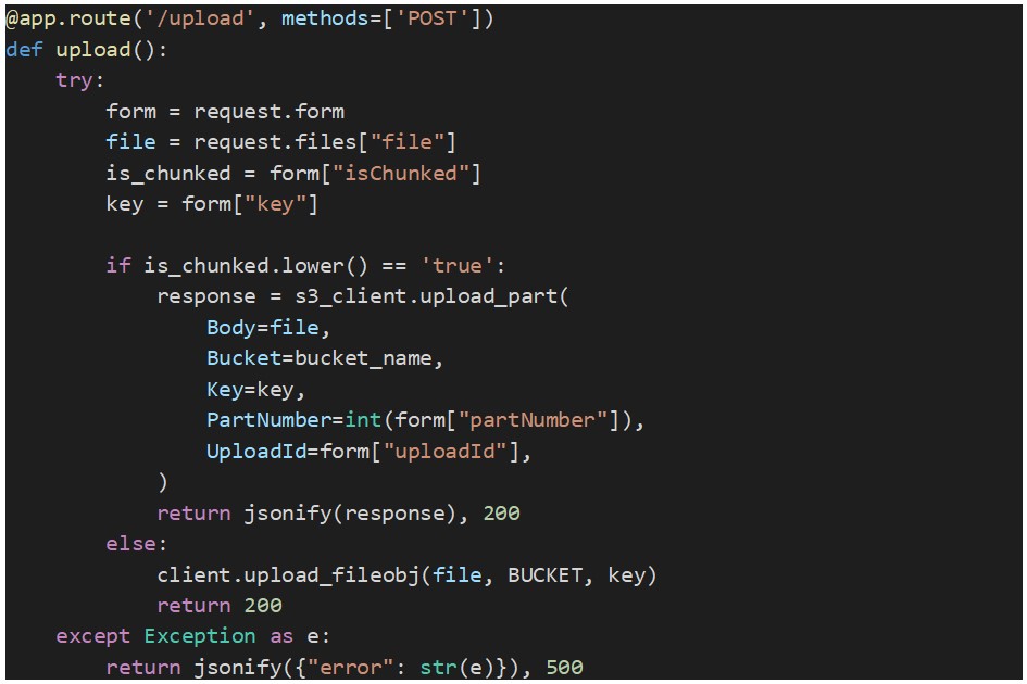 Multipart Upload with Amazon S3