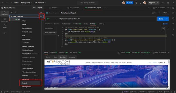 Newman report and its application to API testing