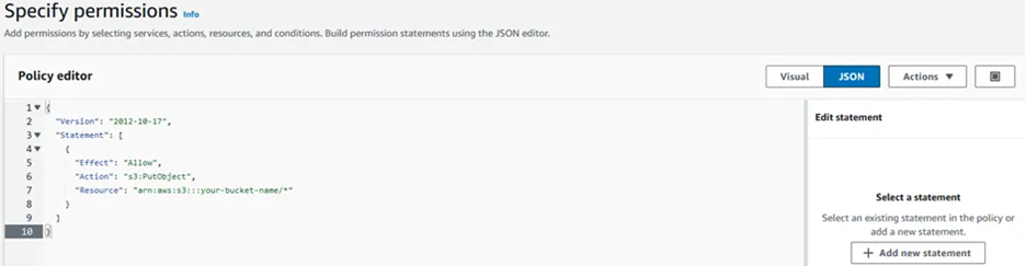 File upload with Amazon S3 presigned URLs