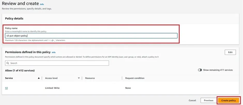 File upload with Amazon S3 presigned URLs